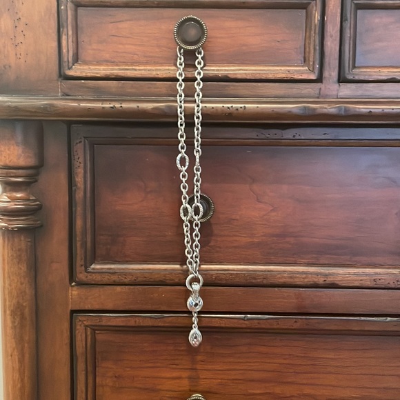 Jewelry | Silver And Stone Chain Link Necklace Silver | Poshmark